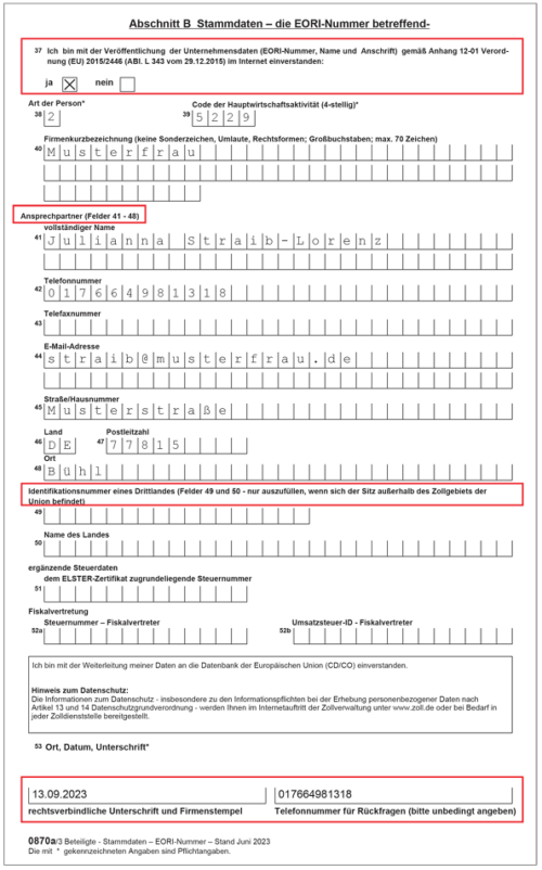 So beantragen Sie eine EORI-Nummer beim Zoll