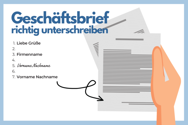 Geschäftsbrief richtig unterschreiben: Unterschrift nach DIN 5008