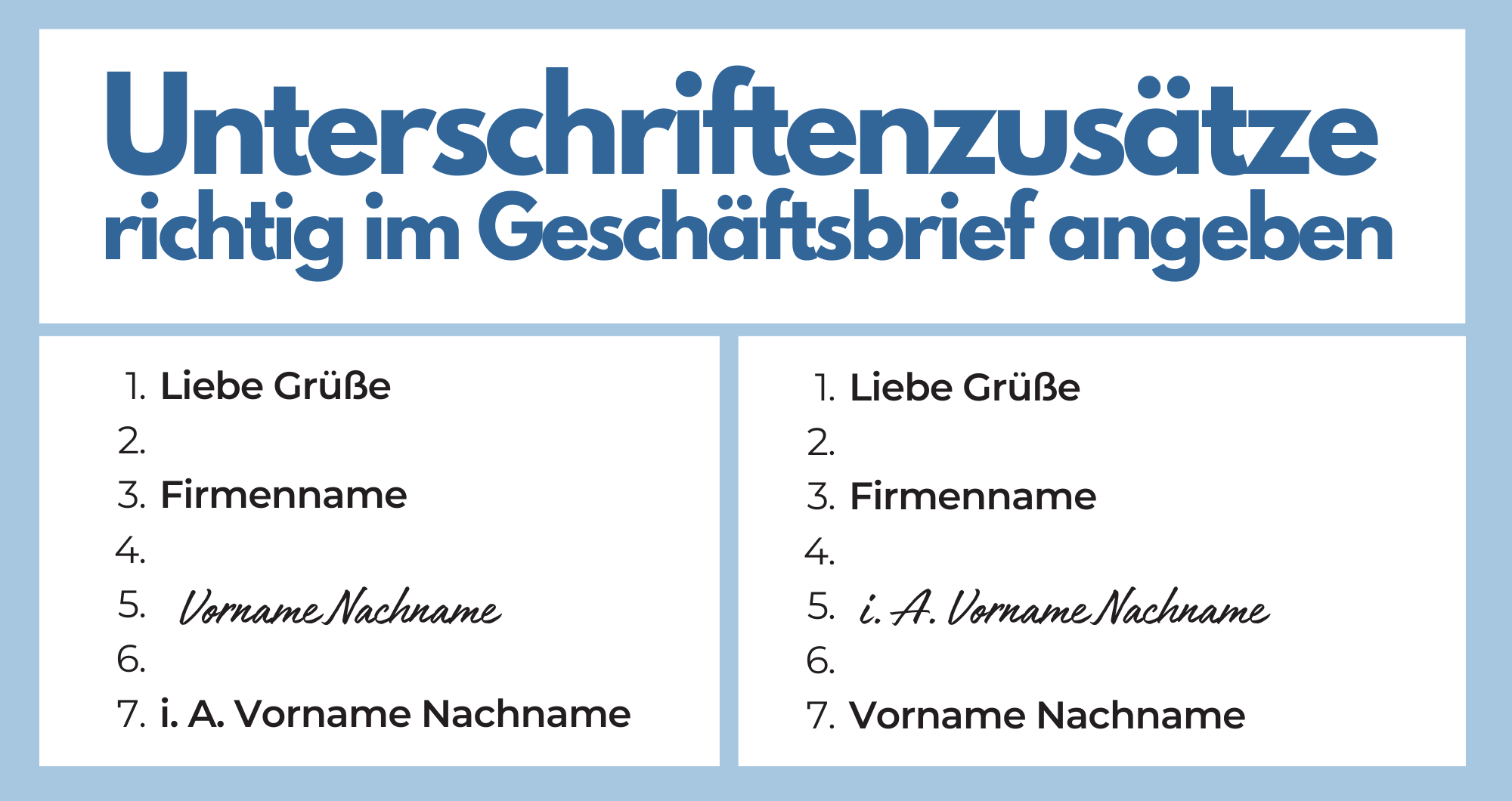 Geschäftsbrief richtig unterschreiben: Unterschrift nach DIN 5008