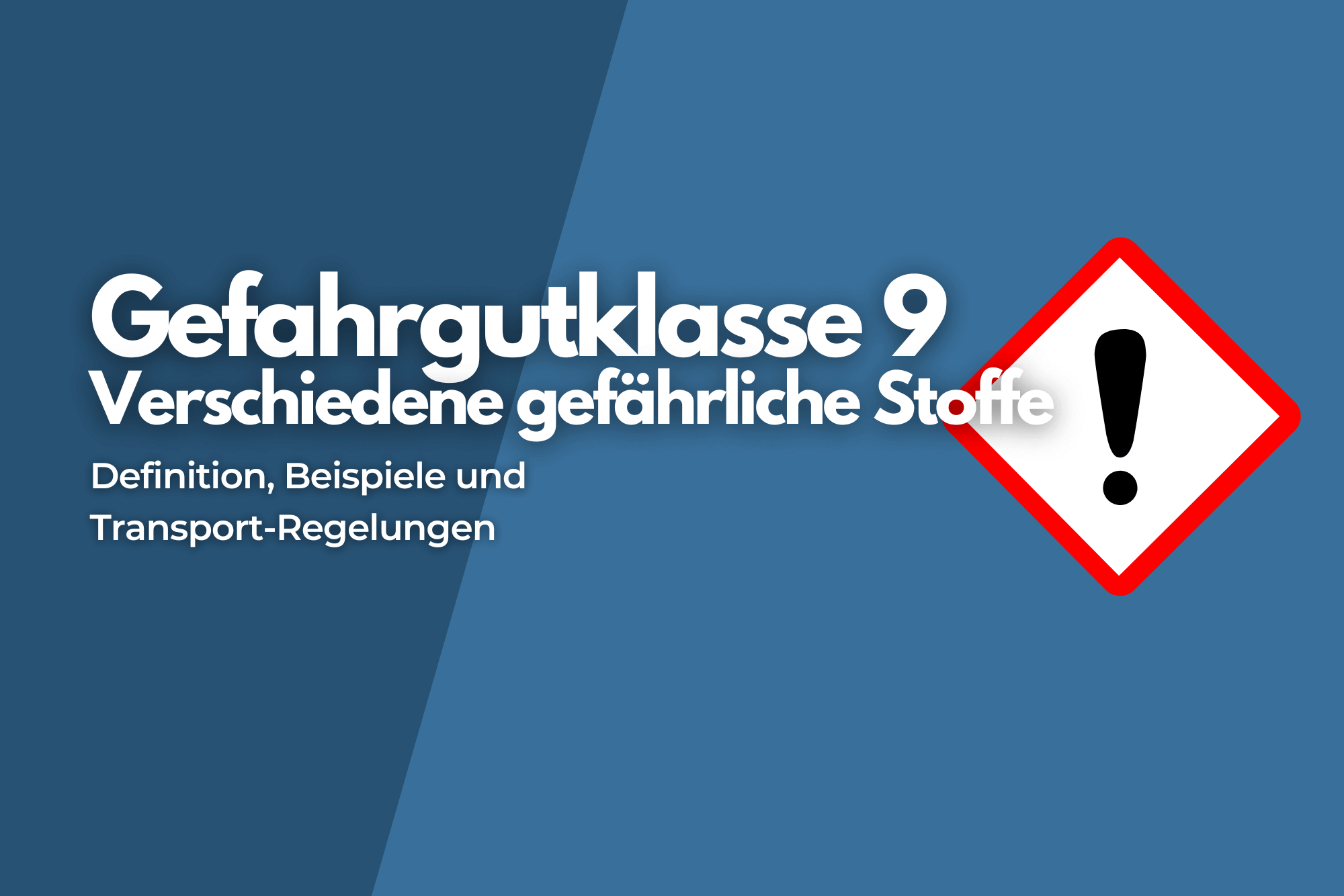 Gefahrgutklasse 9: Verschiedene gefährliche Stoffe Kennzeichnung